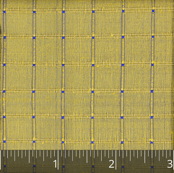 Yellow & Royal Blue Crossbar Corded Silk -Remnants- $25.00 yd. 40% Off ...