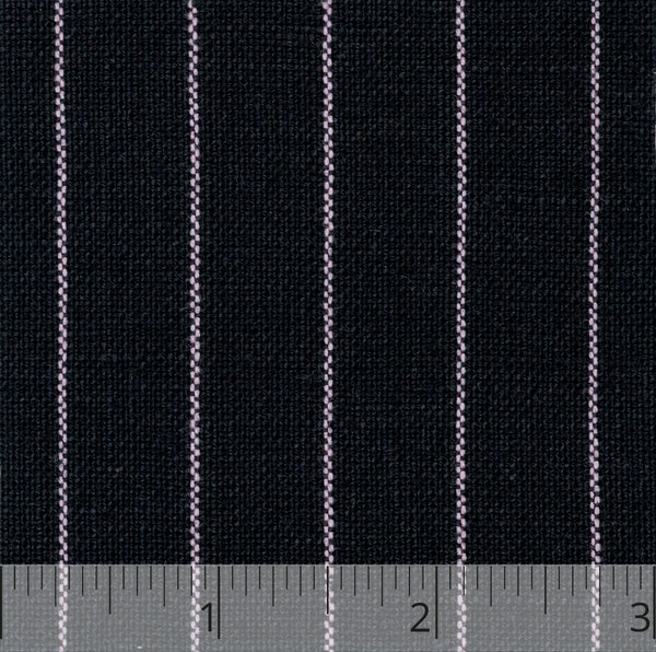 Black & Soft Pink Medium Weight Striped Linen - $18.00 yd. - Burnley ...