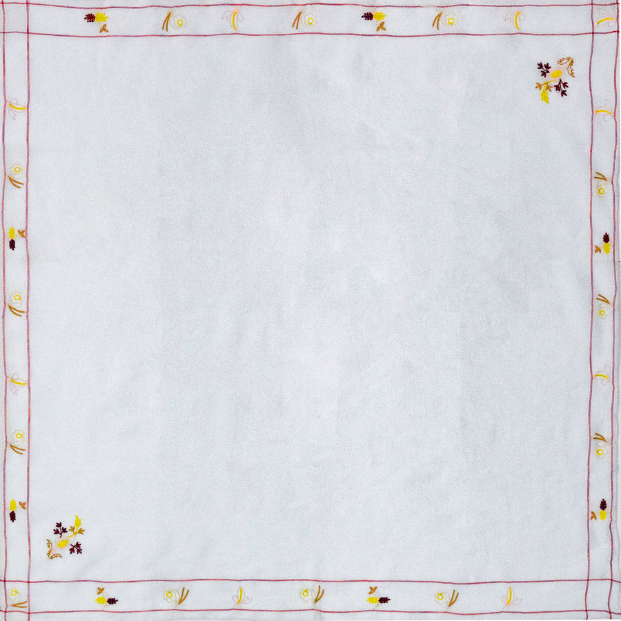 Embroidered & Bordered Handkerchief - Burnley & Trowbridge Co.