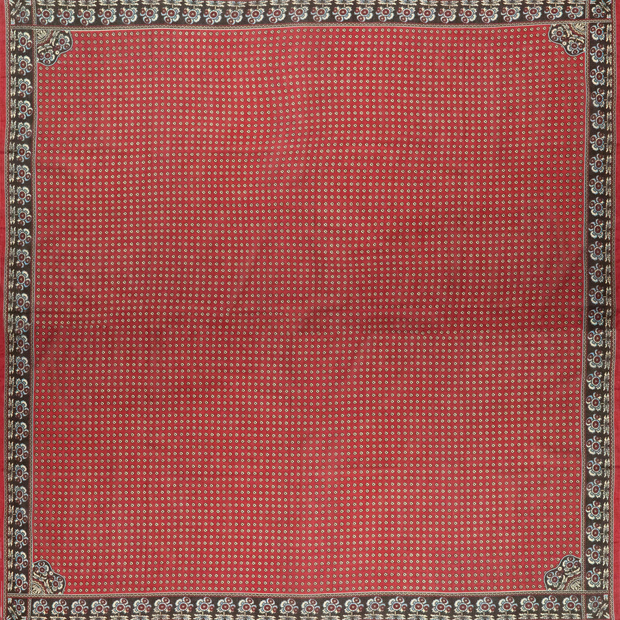 Red, Brown & Blue Flowered Handkerchief or Shawl | Burnley & Trowbridge Co.